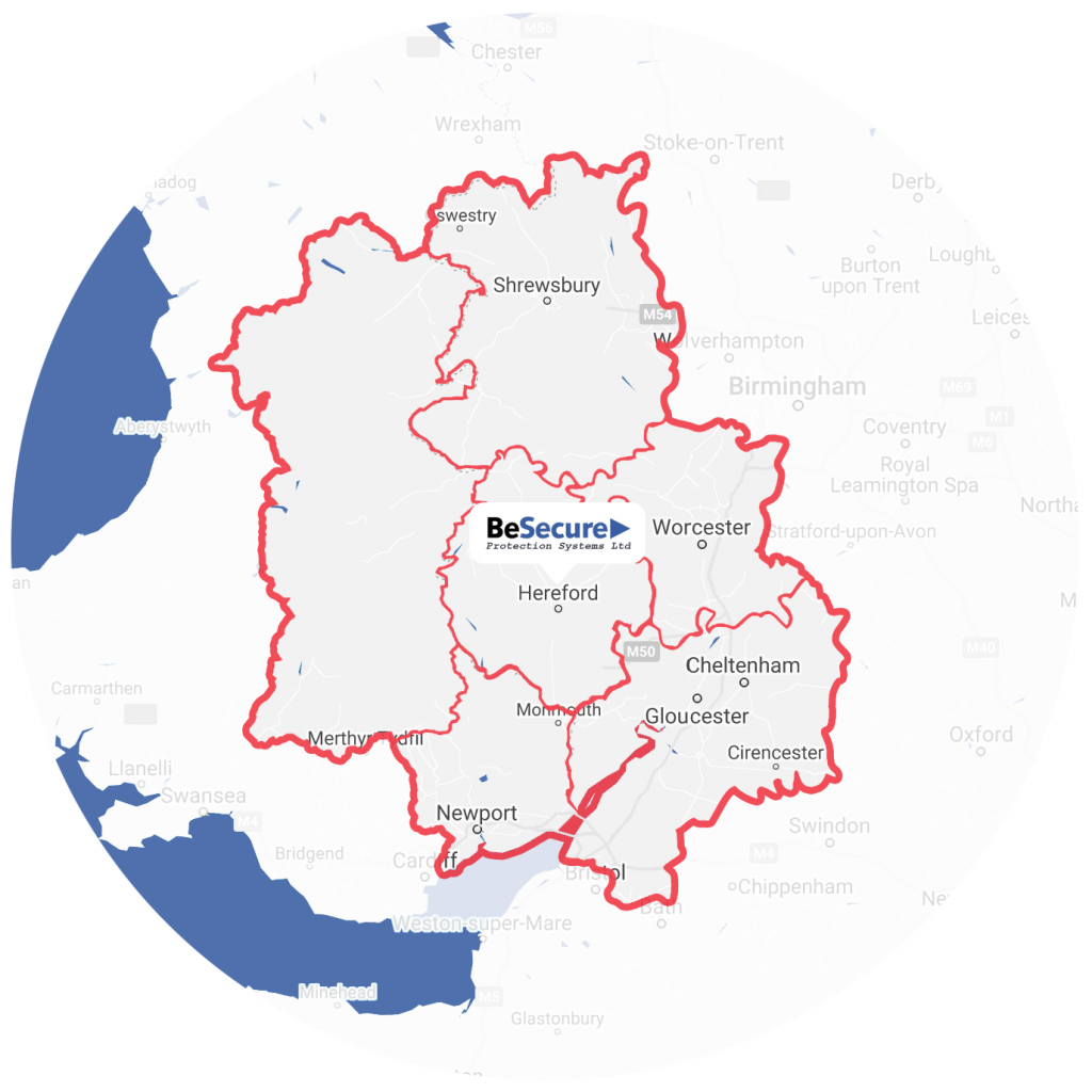 Areas We Cover - BeSecure Protection Systems Ltd.